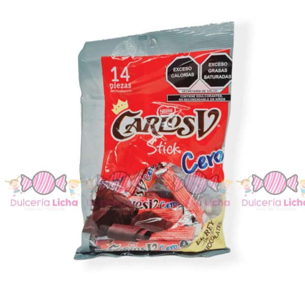 CARLOS V SIN AZUCAR STICK 20PQ/14PZ - Dulcería Licha