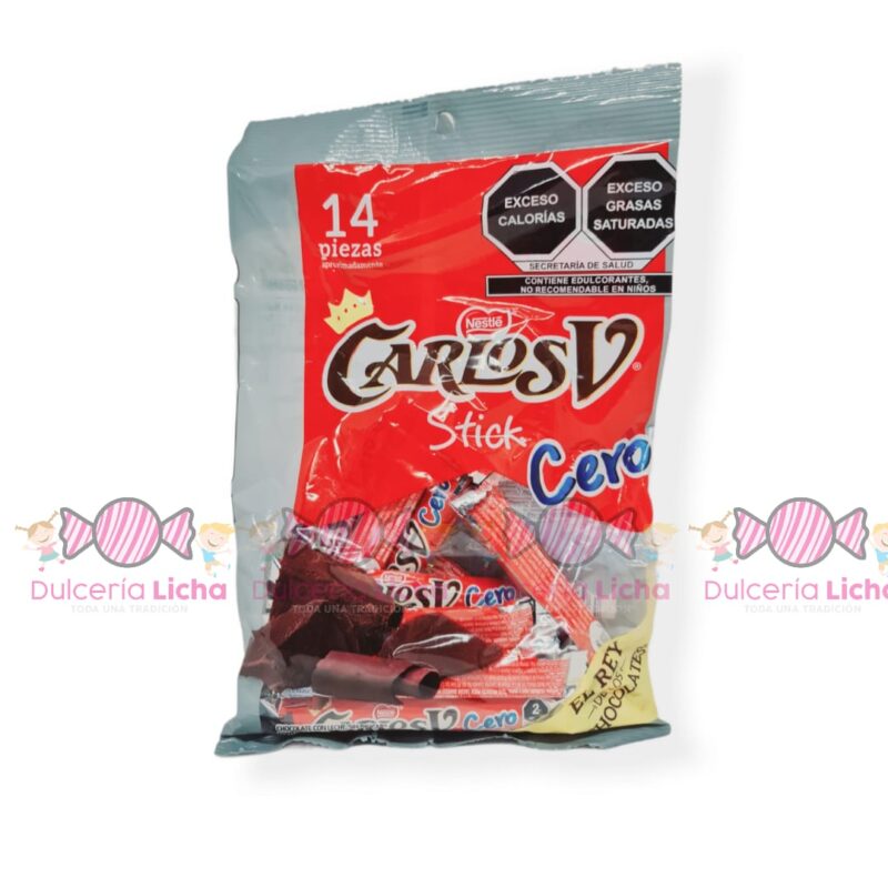 CARLOS V SIN AZUCAR STICK 20PQ/14PZ - Dulcería Licha