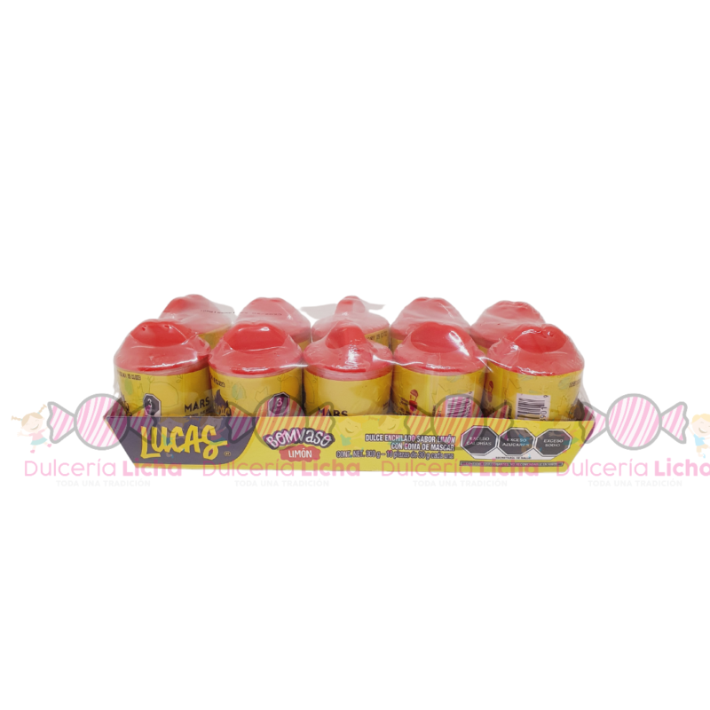 LUCAS BOMVASO LIMON 10PZ - Dulcería Licha